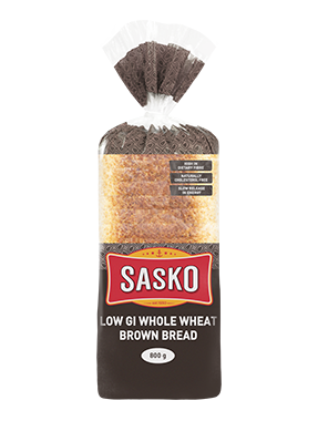 Low GI Whole Wheat SASKO Brown Bread | South Africa