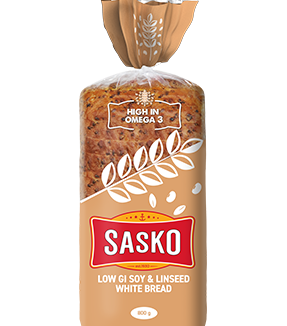 Low GI Soy & Linseed SASKO White Bread | South Africa